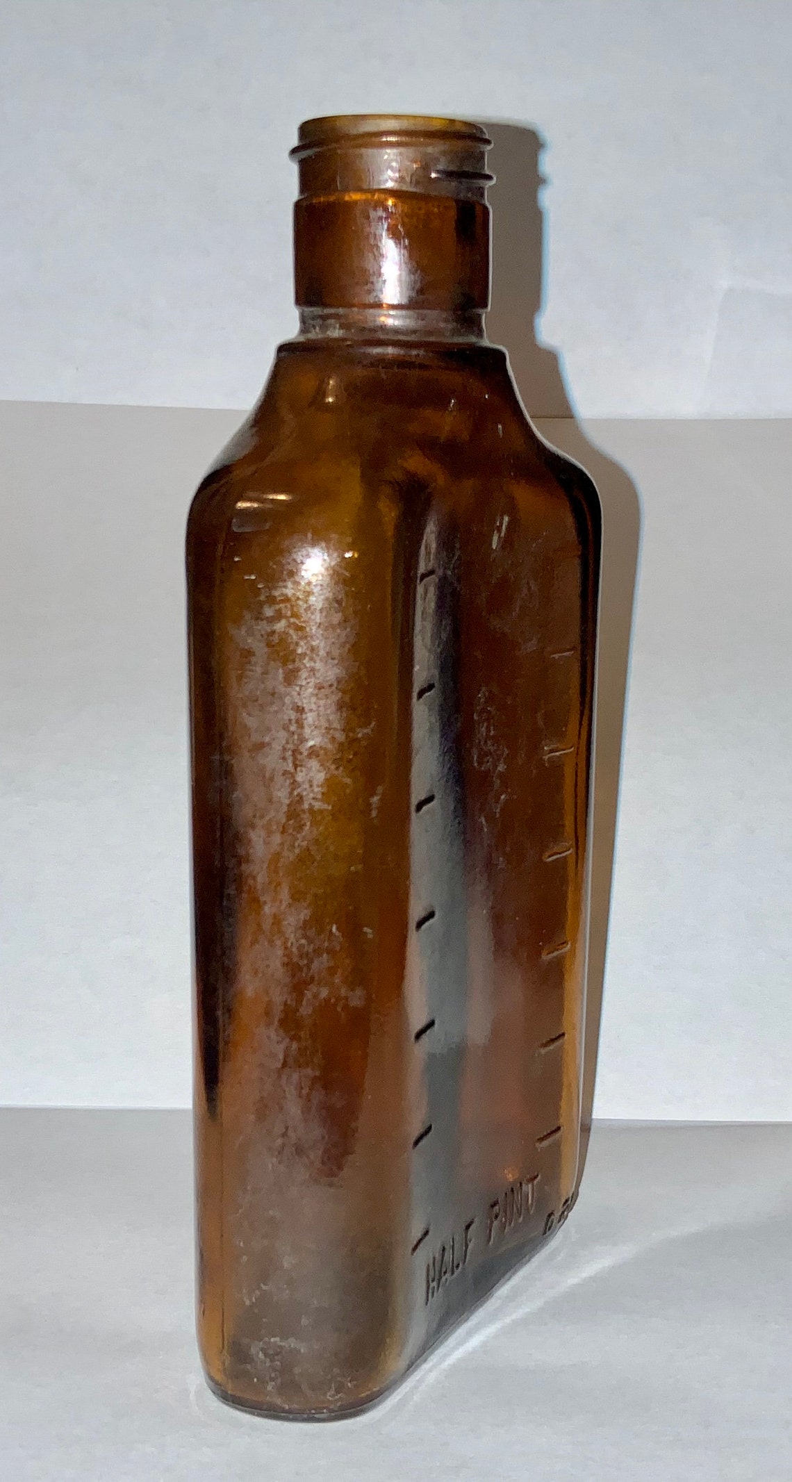 Vintage Hiram Walker & Sons Half Pint Liquor Bottle | Etsy