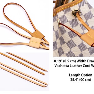 Vachetta Leather Drawstring Replacement With Cinch Keeper Slide Stopper ...