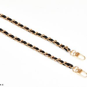 Leather Chain Strap for Purse, Black Purse Chain Strap, Chain Strap ...