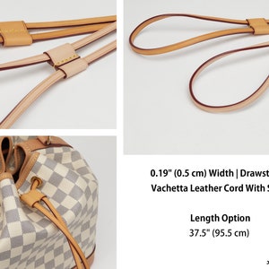 Vachetta Leather Drawstring Replacement With Cinch Keeper Slide Stopper ...