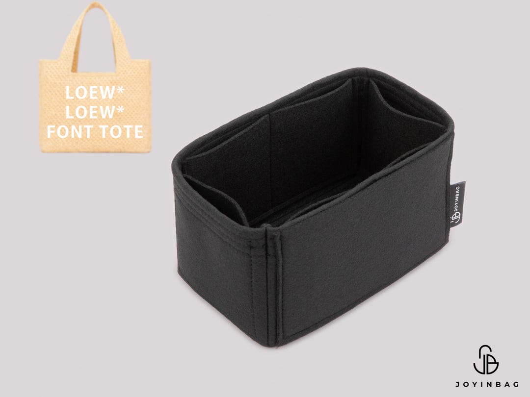 Font Tote Bag Organizer Insert, Felt Purse Liner With Multiple Pockets ...