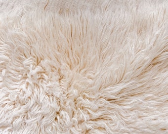 Off White Flokati Style Rug 3.25 8cm Pile 1400 GSM Natural Undyed 100% ...