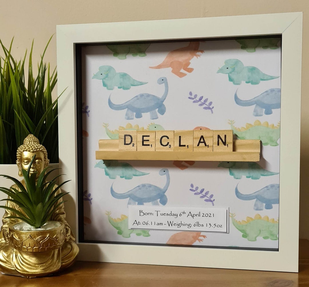New Born Personalised Scrabble Rack - Etsy UK