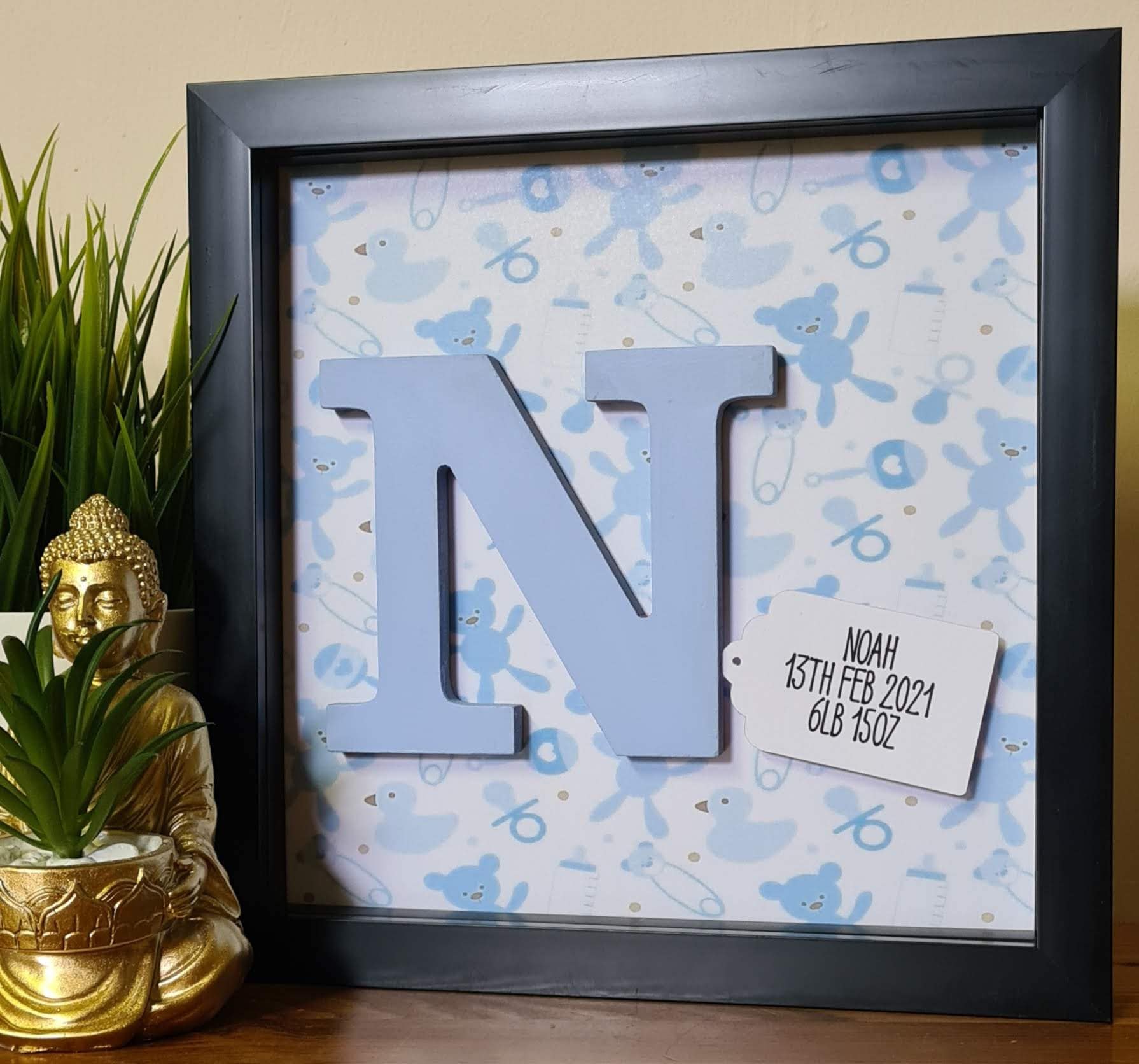 Decorated Large Letter Baby Announcement Frame - Etsy