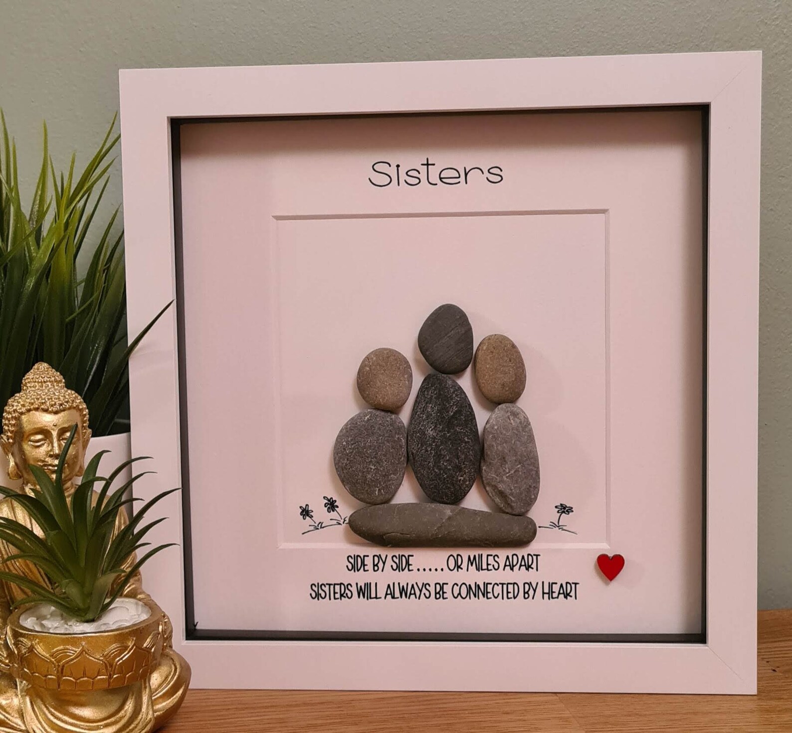 Sisters - Pebble Art Frame - Etsy