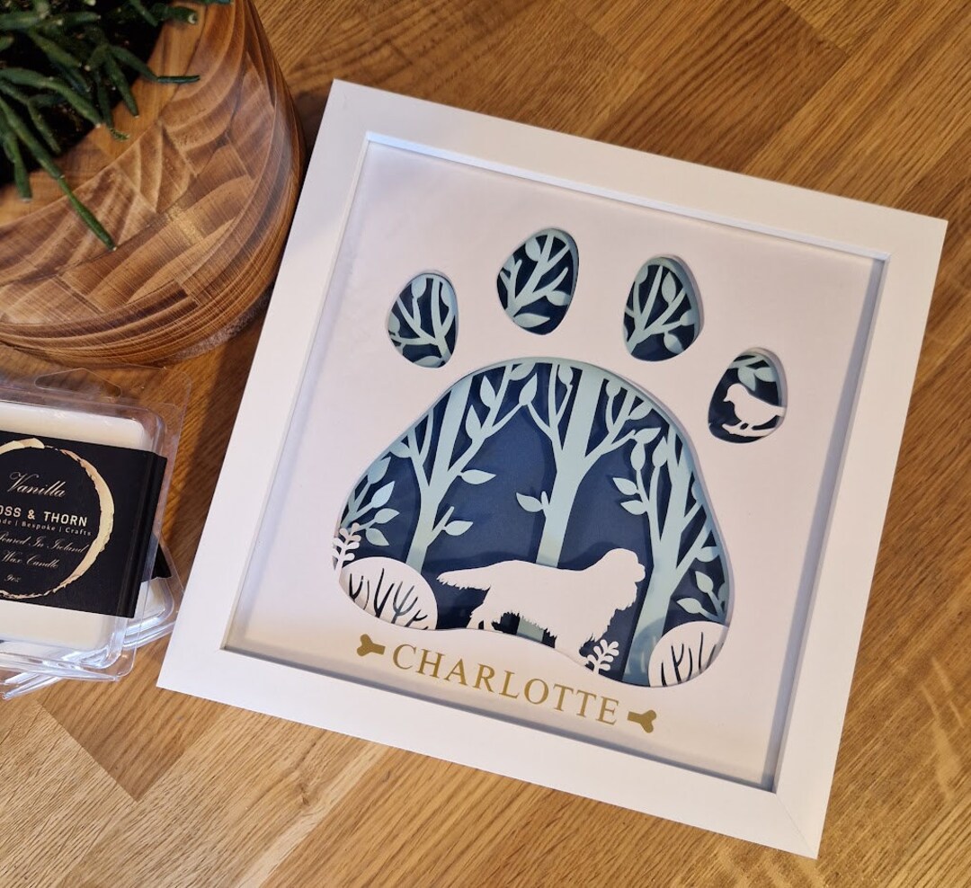 Personalised Dog Paw Frame - Etsy