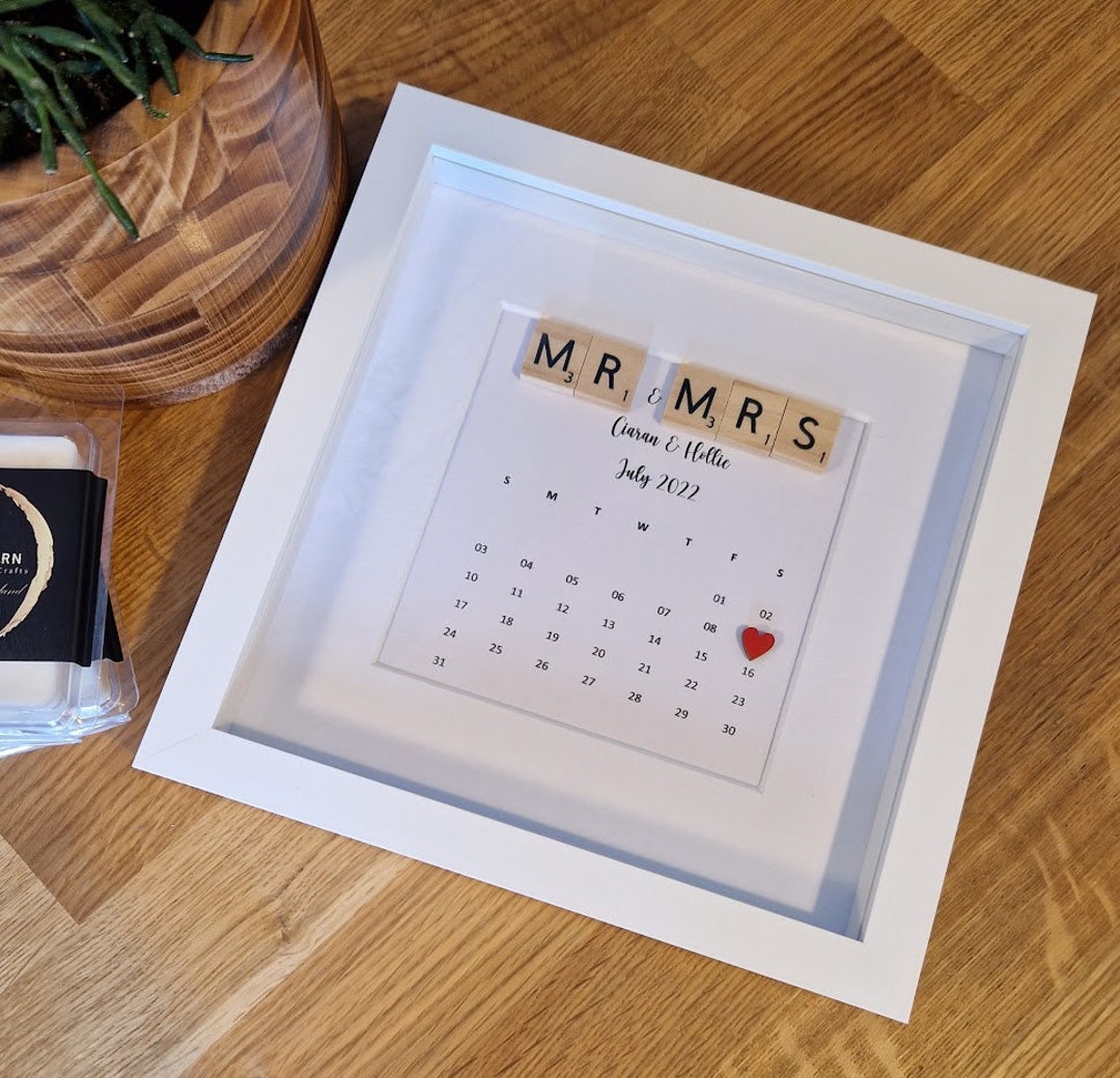 Personalised Wedding Calendar - Small Frame - Etsy