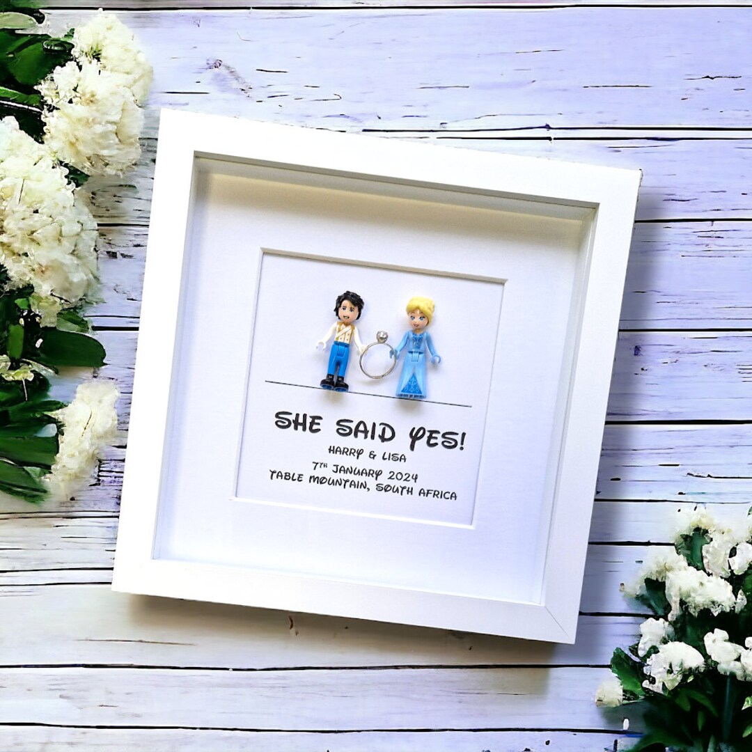 She Said Yes Disney Princess Frame - Etsy