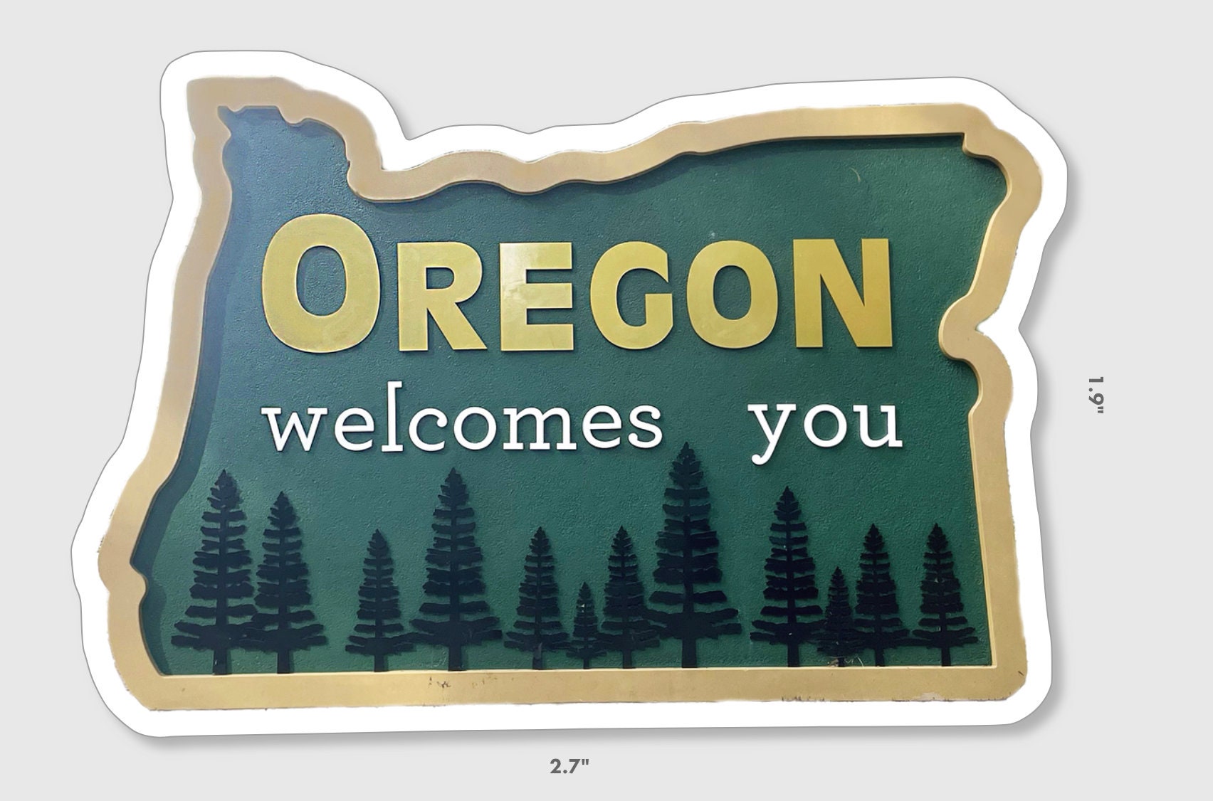 Oregon Welcome Sign Sticker - Etsy
