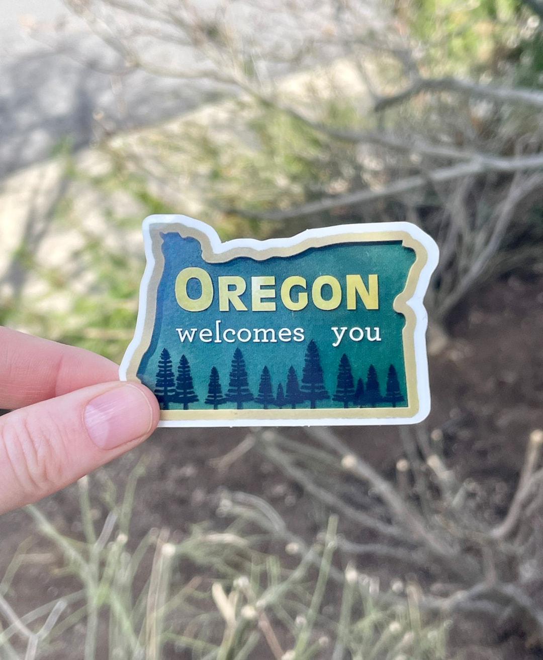 Oregon Welcome Sign Sticker - Etsy