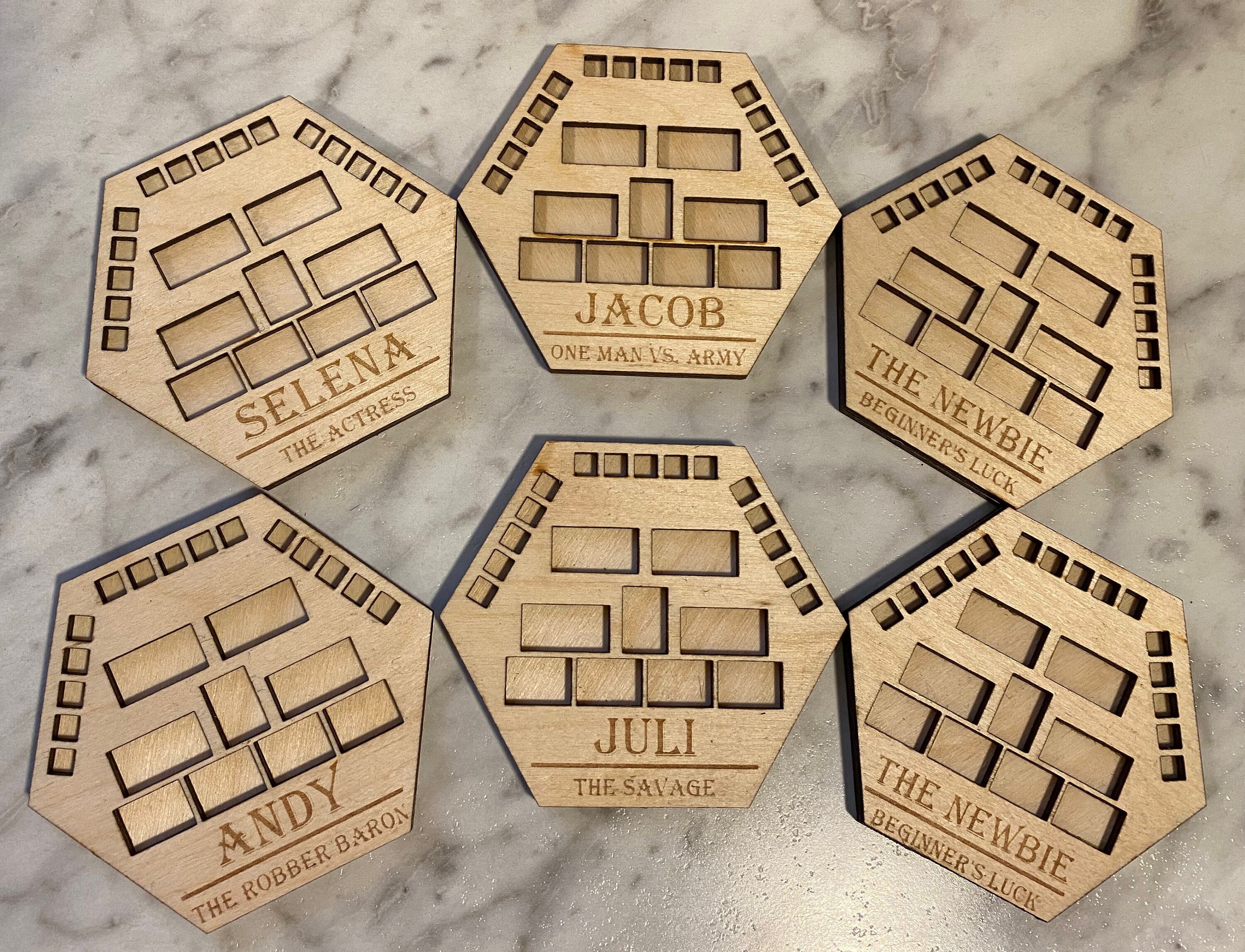 Custom Engraved Game Piece Holders - Etsy