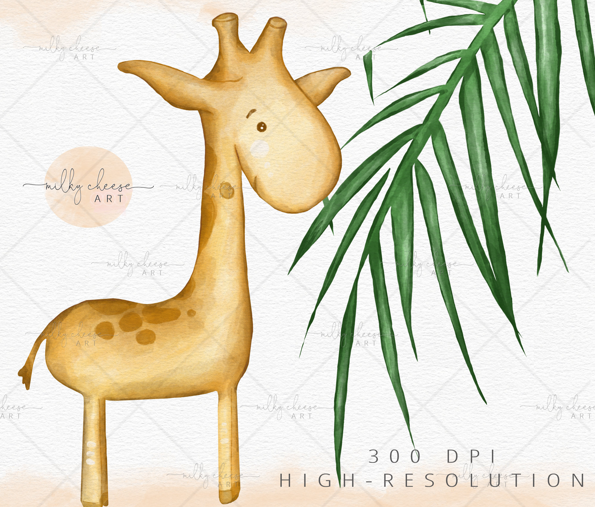 Watercolor Clipart, Watercolor Elephant Jungle Safari Animals Clipart ...