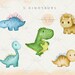 Baby Dinosaurs Watercolor Clipart, Kids Clipart, Baby Boy Clipart ...