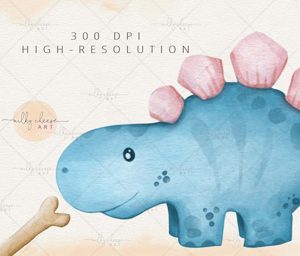 Baby Dinosaurs Watercolor Clipart, Kids Clipart, Baby Boy Clipart ...
