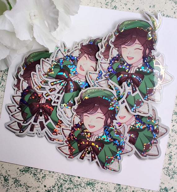 Genshin Impact Venti Sticker Glitter - Etsy