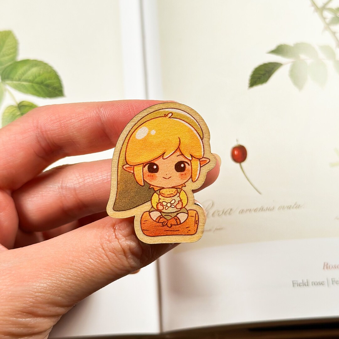 The Legend of Zelda Link Wood Pin - Etsy