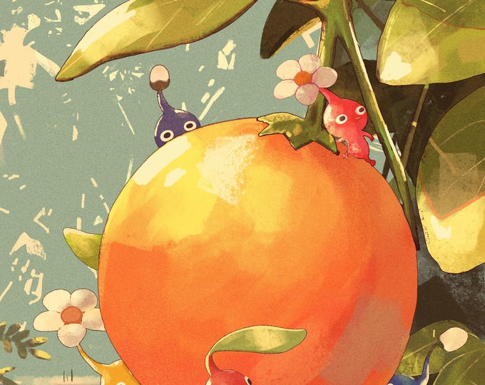 Pikmin Orange Art Print - Etsy