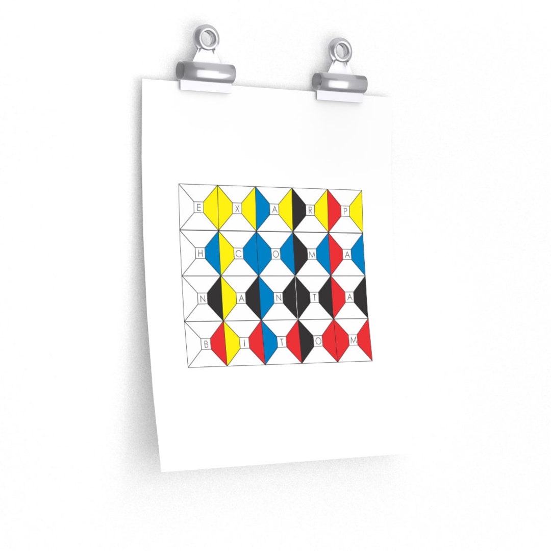 Enochian TABLET OF UNION Poster With Truncated Pyramids v4 - Etsy