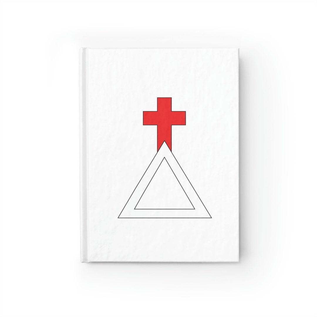 Hermetic Order of the Golden Dawn Cross & Triangle White Background Journal - Ruled Line - Etsy