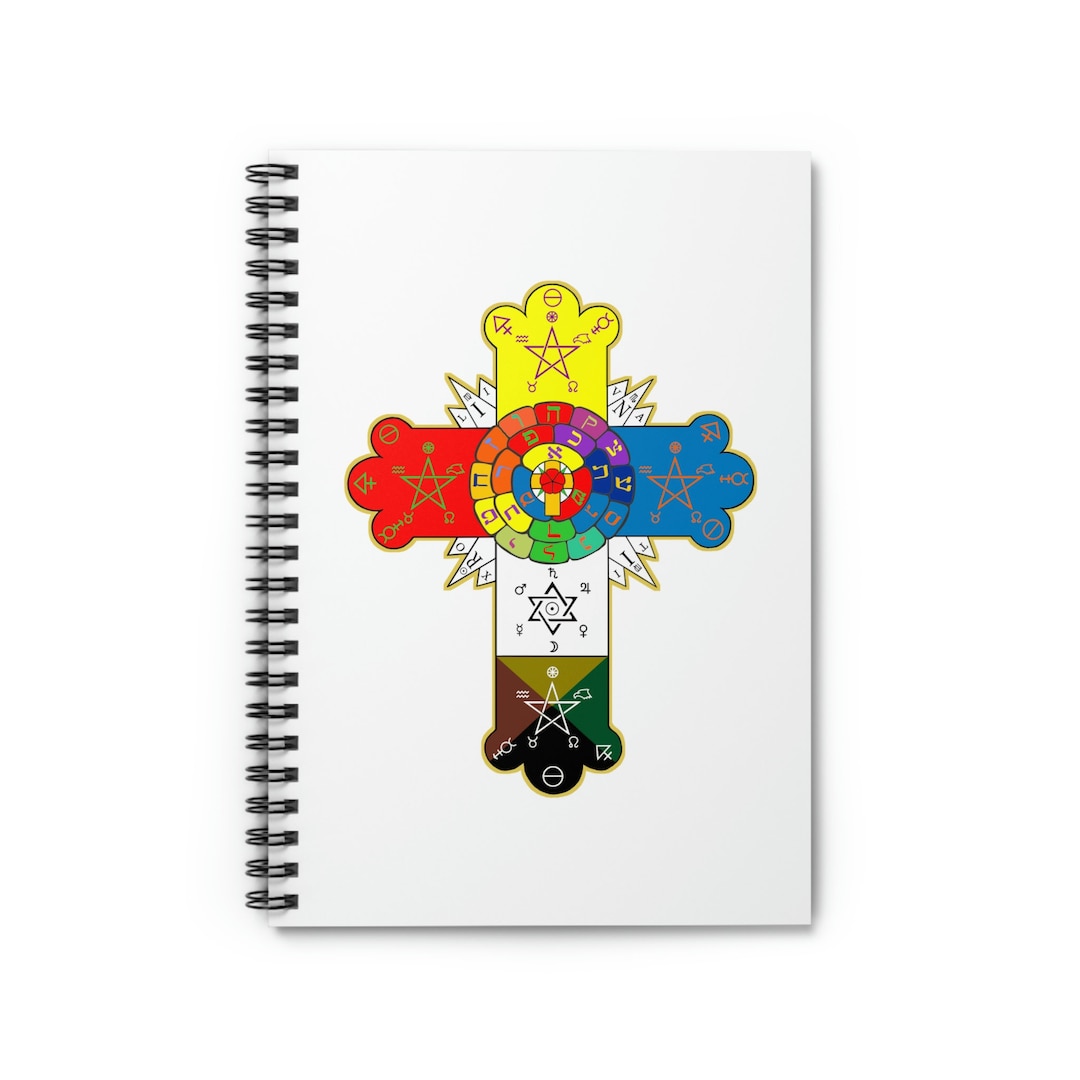 Hermetic Order of the Golden Dawn Rose Cross Lamen Spiral Notebook ...