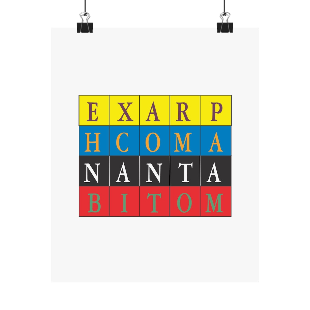 Enochian TABLET of UNION Poster - LATIN Letters, Flashing Colors (V4 ...