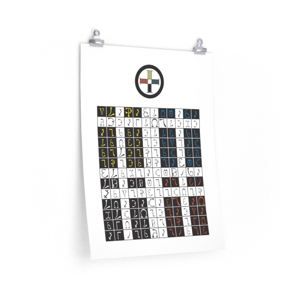 Enochian Tablets Enochian Elemental Tablet Of Union Etsy