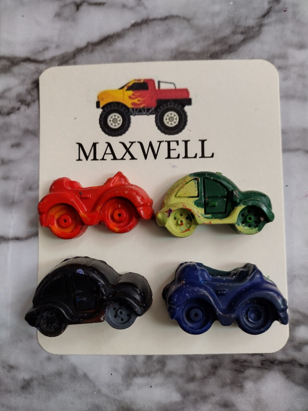 Custom Car Shaped Crayons: Fine Motor Skills, Party Favors (set of 4 ...