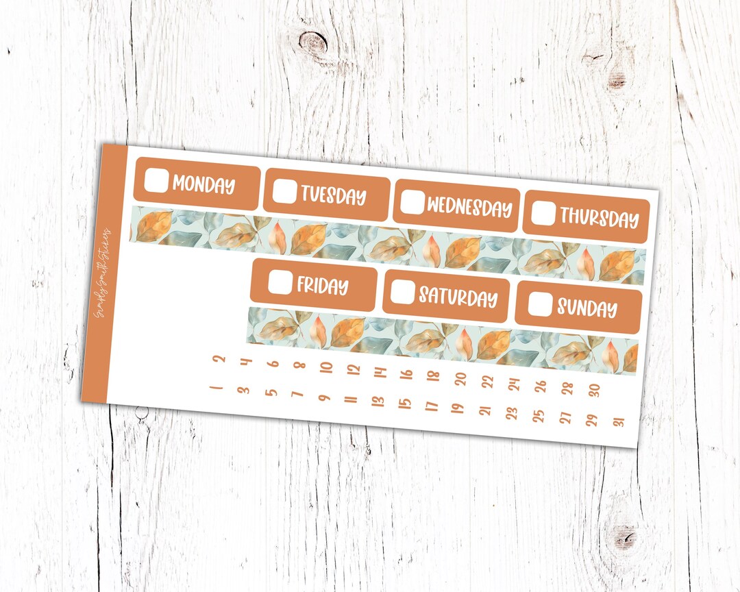 PUMPKIN LATTE Date Headers | Planner Stickers | Functional Planning ...