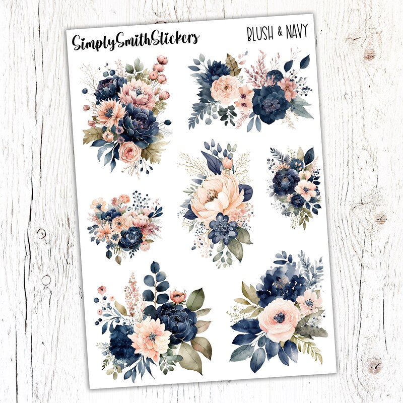 Blush and Navy - Etsy