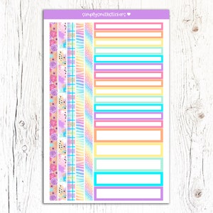 RAINBOW WEEK Daily Duo Kit | 7x9 Planner Stickers | Daily Planning ...