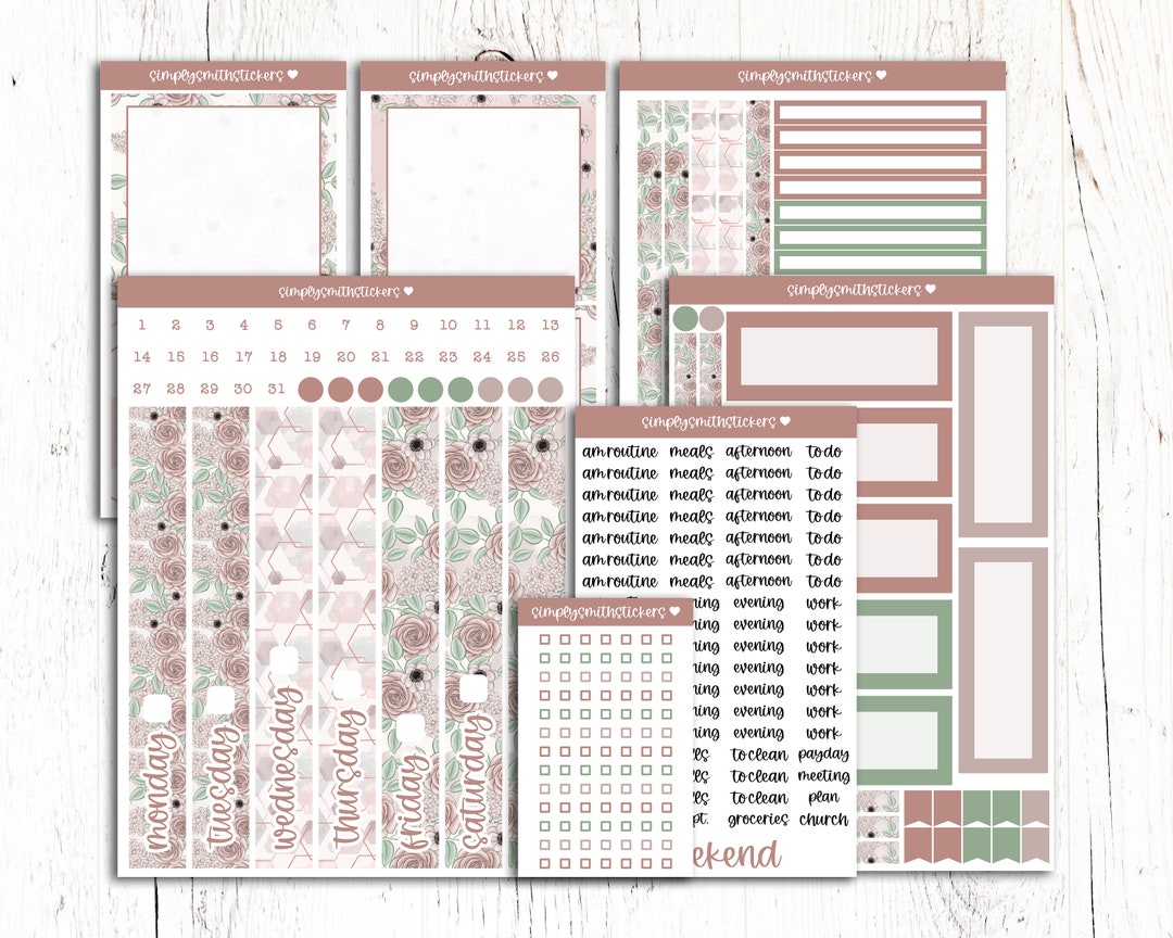RISE & SHINE Daily Duo Kit | 7x9 Planner Stickers | Daily Planning ...