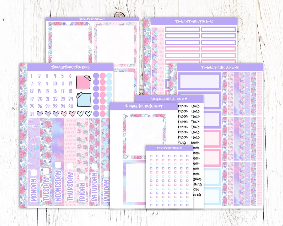 A5 Daily Duo | BIRTHDAY PARTY | Planner Stickers | Daily Planning ...