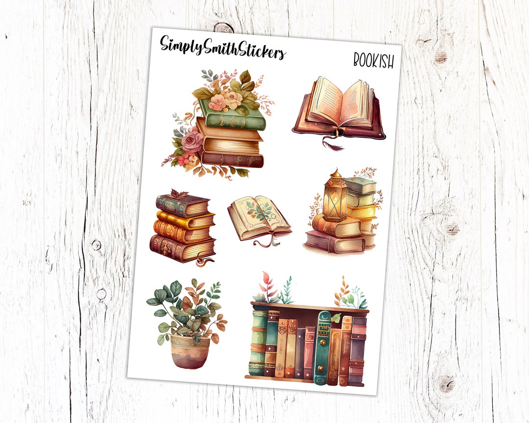 BOOKISH Clear Frosted Matte Stickers | Deco Stickers | Planner Stickers ...