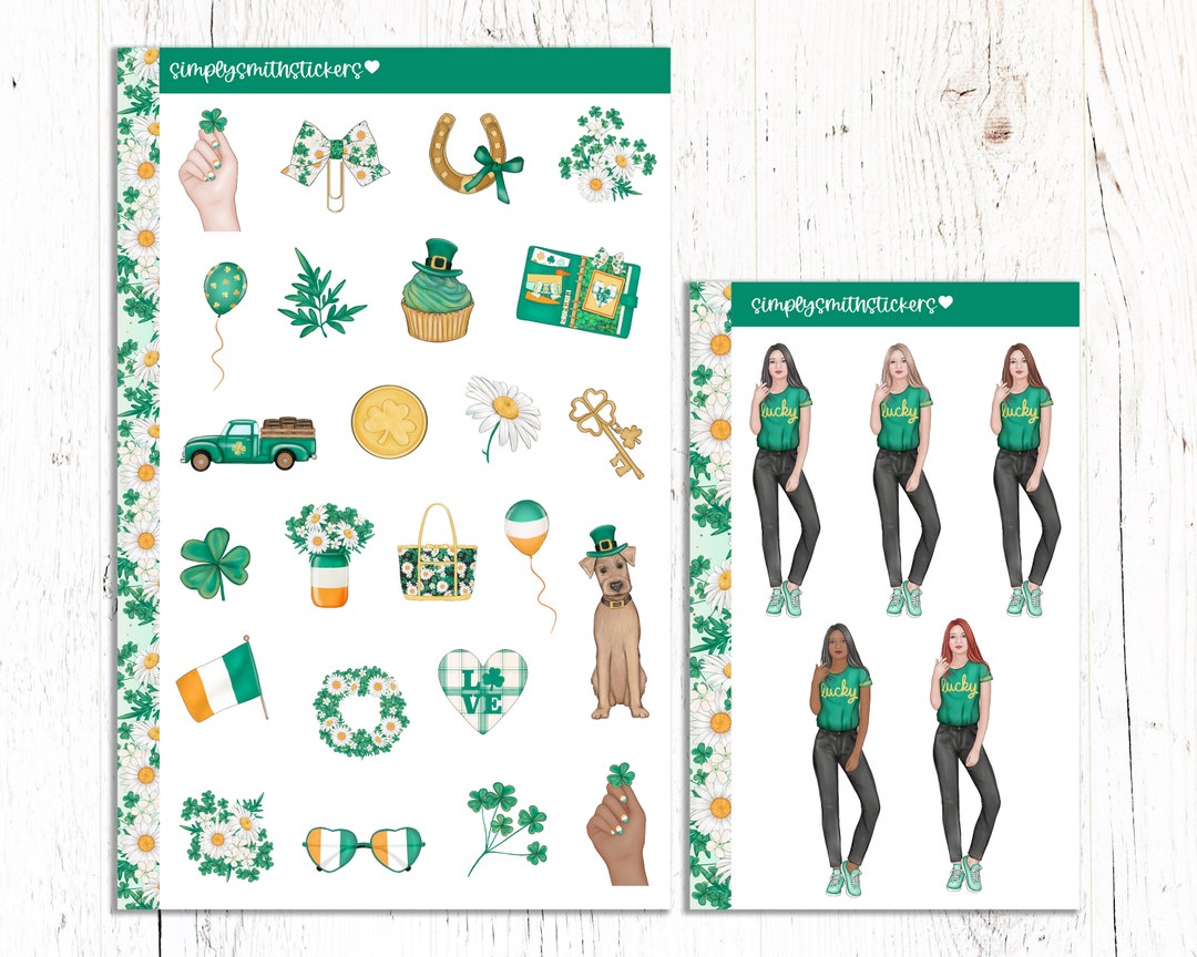 ST PATTY DECO Stickers | Planner Stickers | Decorative Stickers ...