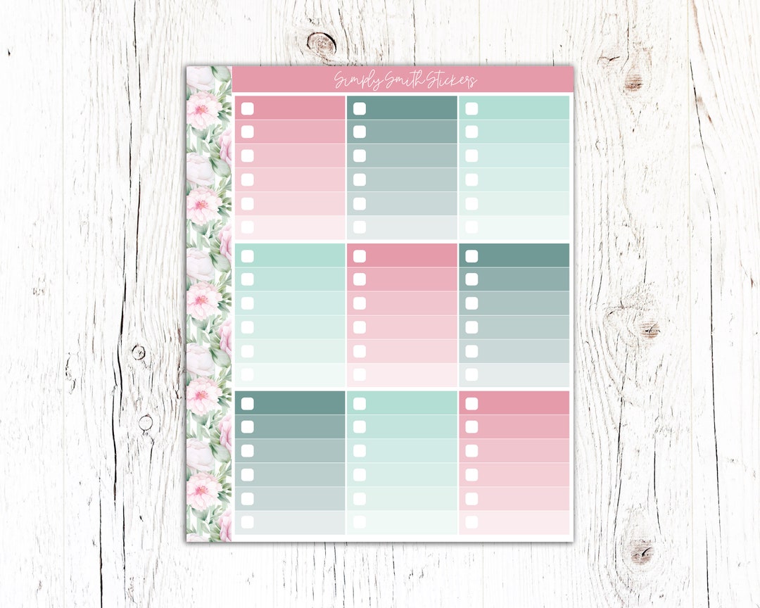 PRETTY PLANS Ombre Box Stickers | Planner Stickers | Functional Box ...