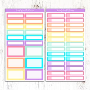 RAINBOW WEEK | Vertical Weekly Planner Sticker Kit | Planner Stickers ...
