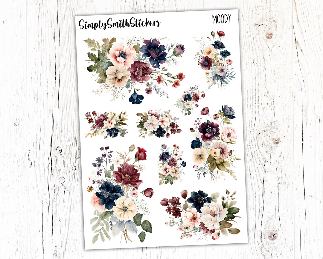 MOODY Clear Frosted Matte Stickers Deco Stickers Planner Stickers - Etsy