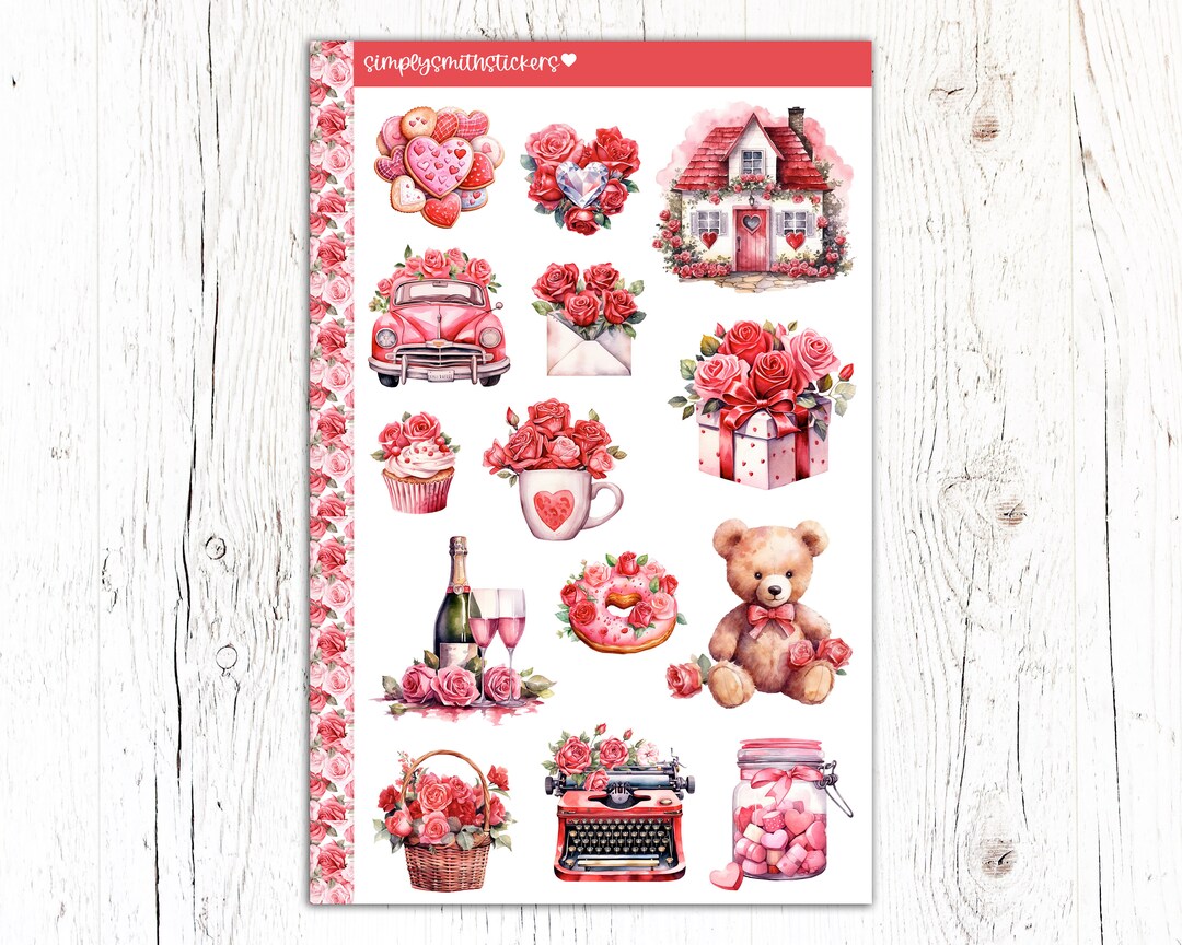VALENTINE'S DAY Stickers | Planner Stickers | Decorative Stickers ...