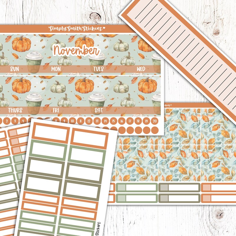 November Stickers Journal - Etsy