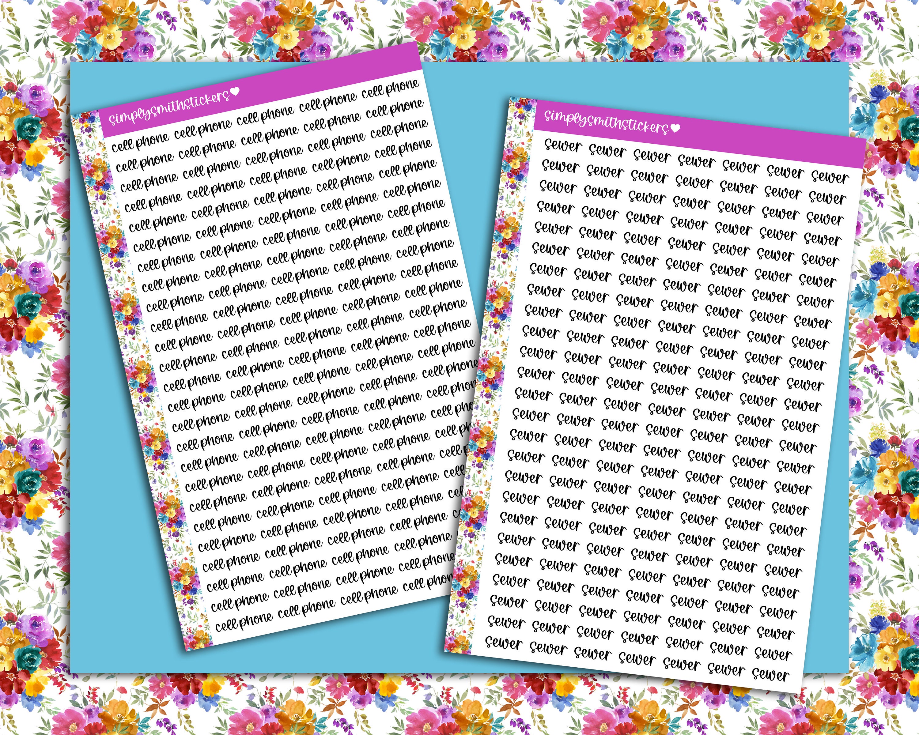 BILLS TO PAY Script Stickers Planning Stickers Reminder - Etsy