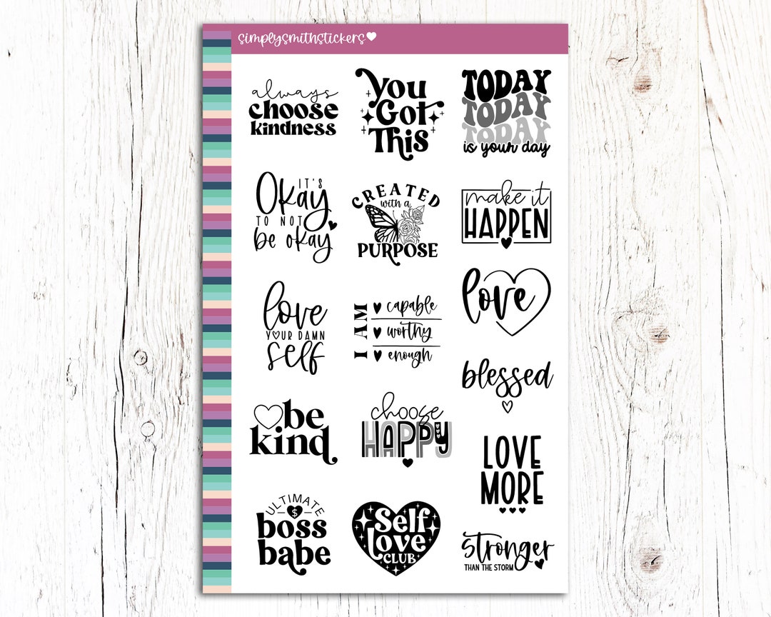 INSPIRATIONAL QUOTES - EC Planner | Planner Stickers | Functional ...