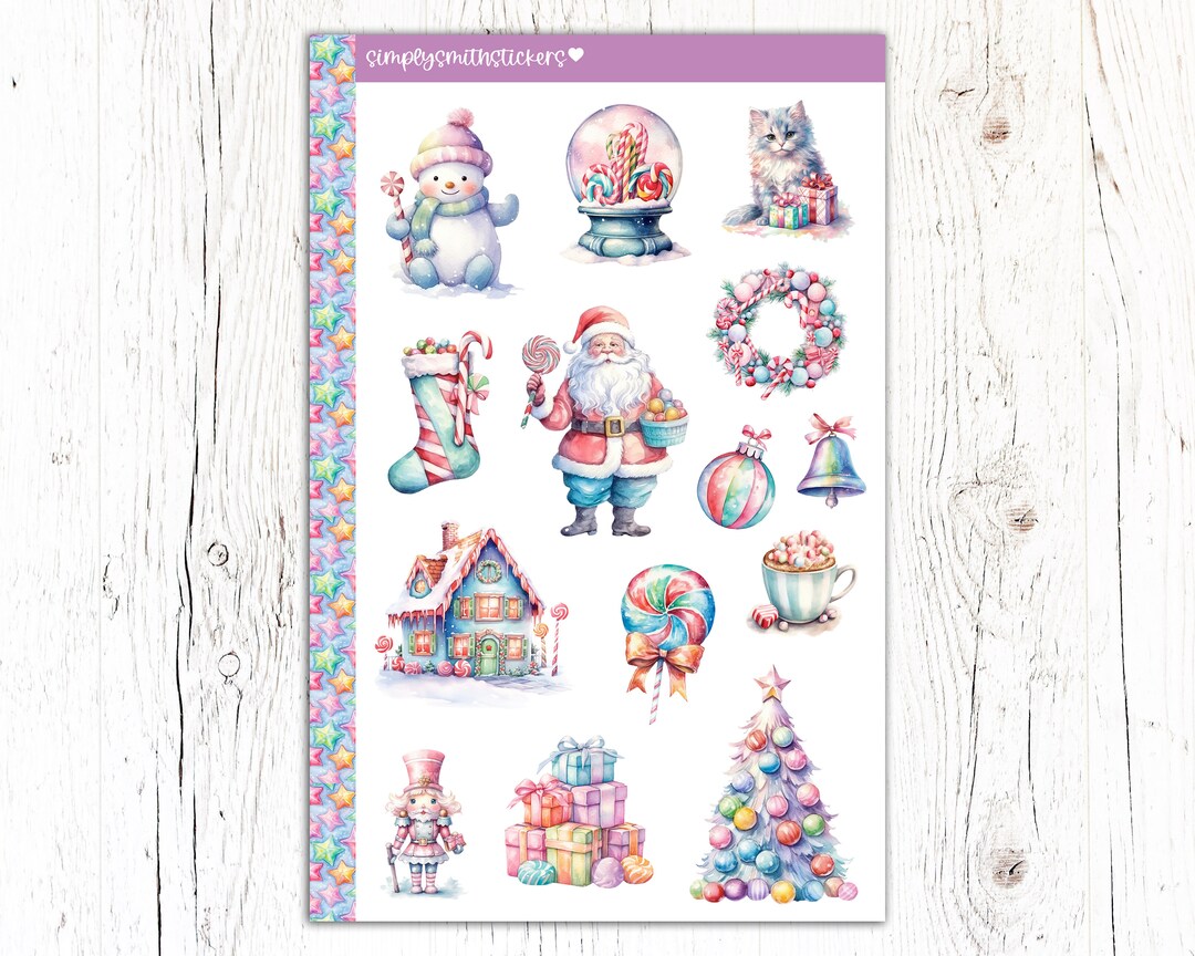 MERRY & BRIGHT Stickers | Planner Stickers | Decorative Stickers | *not ...