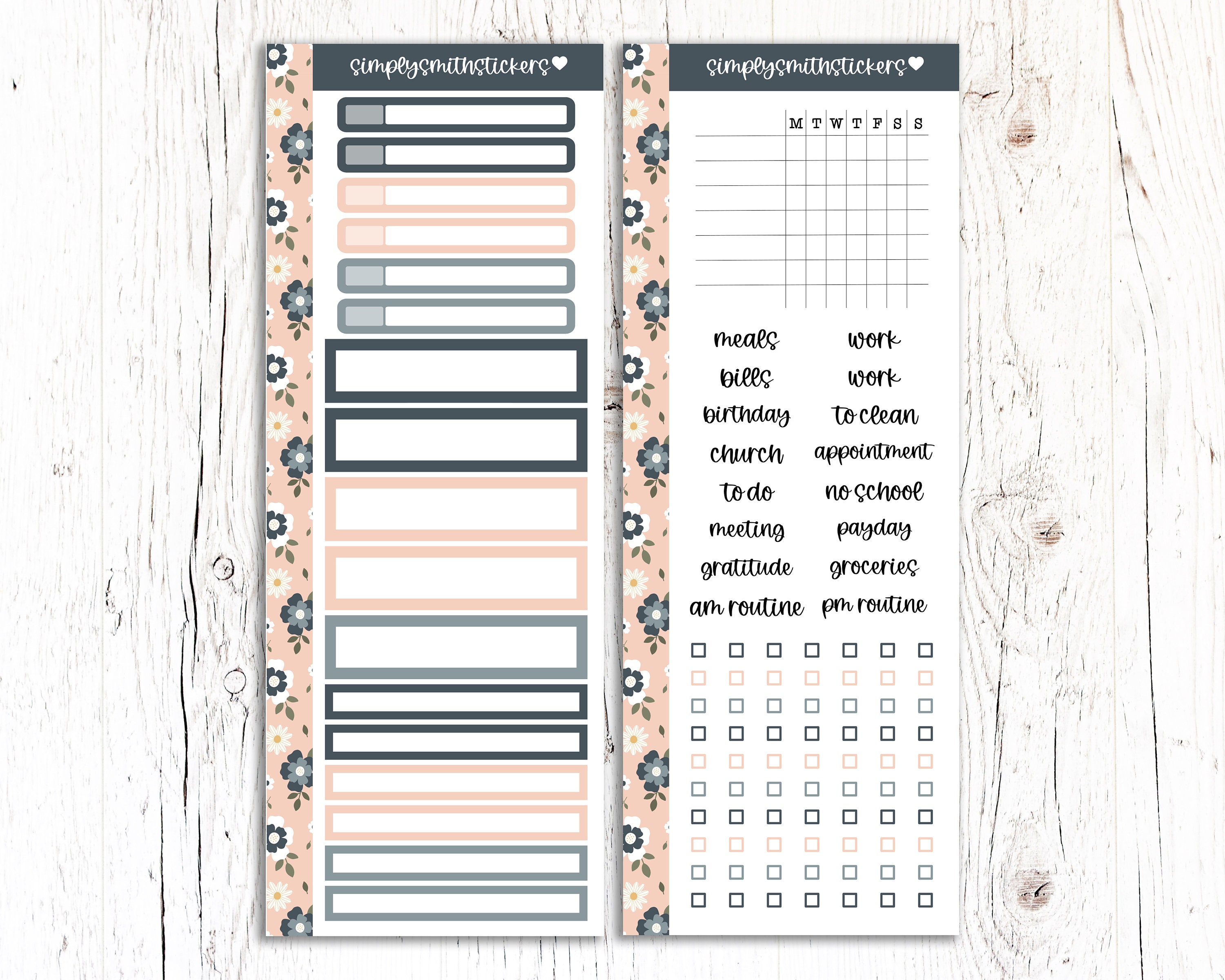 A5 COMPACT VERTICAL Mini Kit | JUST_PEACHY | Planner Sticker Kit | A5 ...