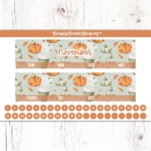 A5 NOVEMBER Monthly Sticker Kit | Customizable | Planner Accessories ...
