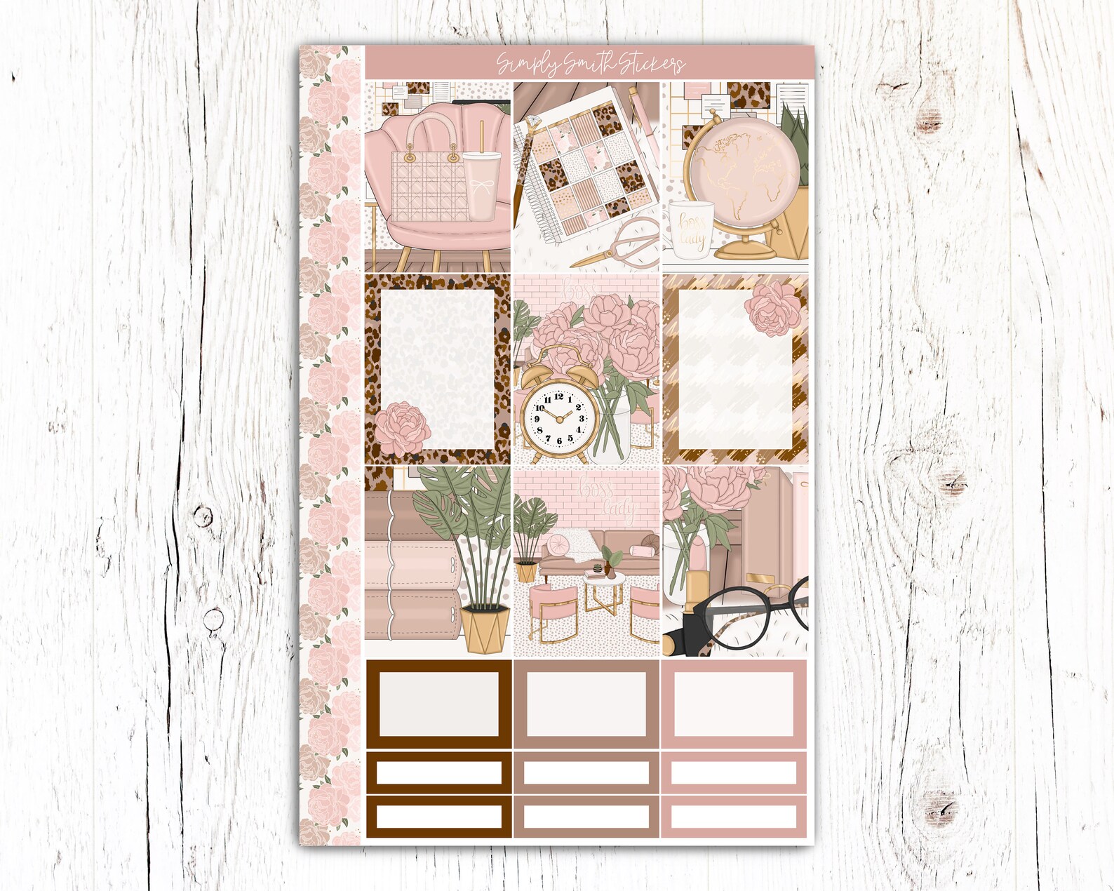 BOSS LADY | Vertical Weekly Planner Sticker Kit | Planner Stickers ...