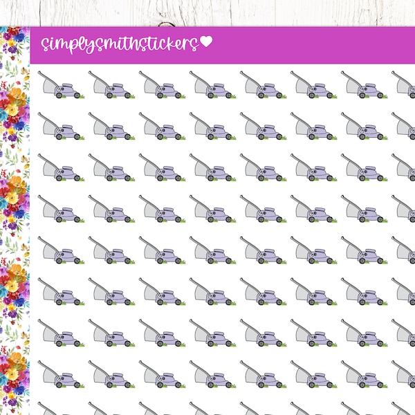 Lawn Mower Scrapbook Stickers - Etsy