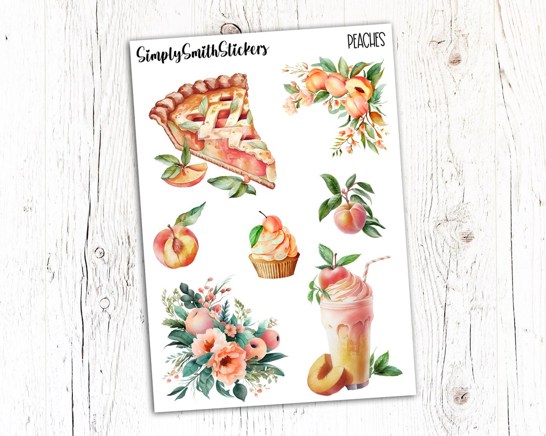 PEACHES Clear Frosted Matte Stickers | Deco Stickers | Planner Stickers ...