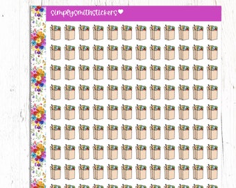 Shopping Bag Doodle Icon Stickers Soft Rainbow Colorway D-051 - Etsy