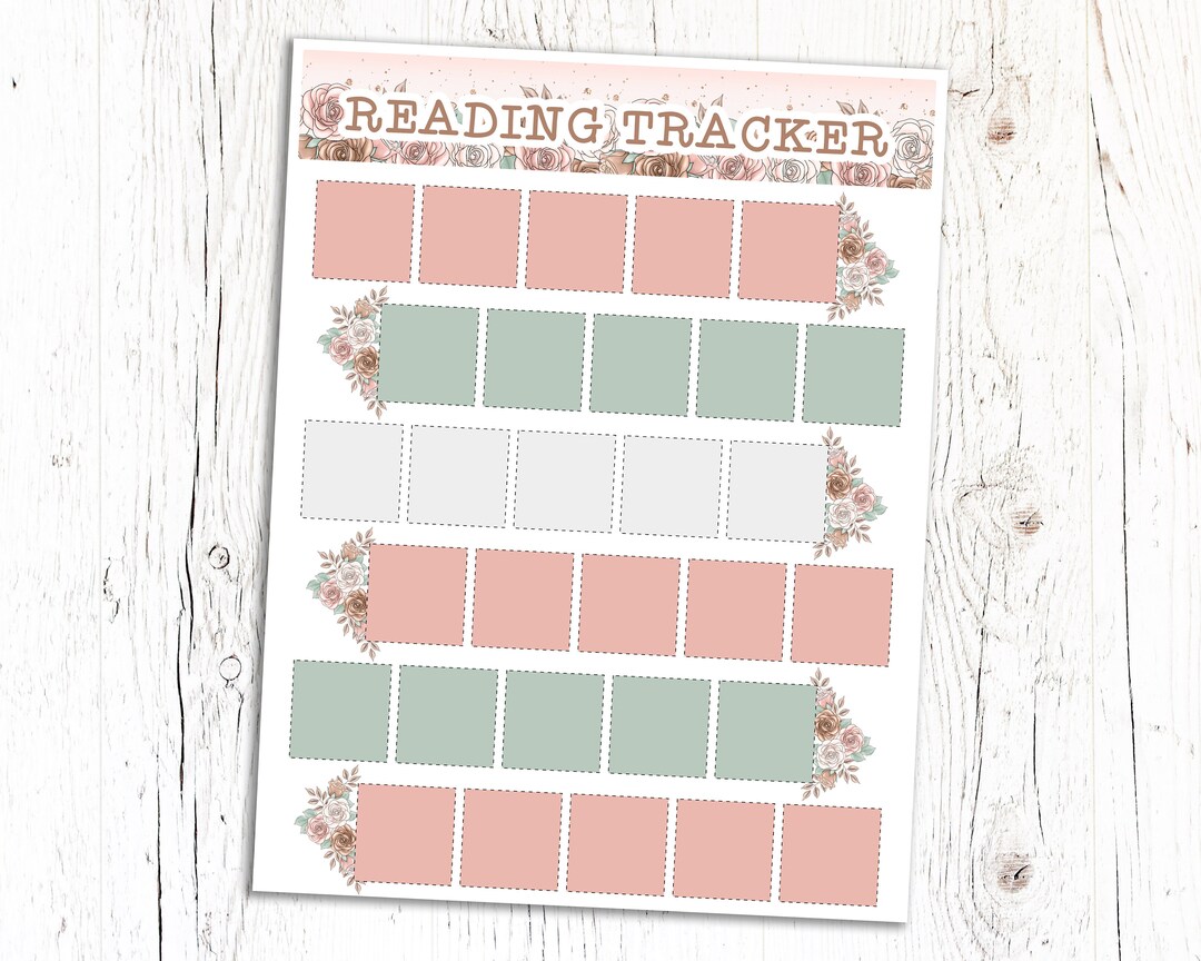 READING TRACKER | Full Page Cover | Planner Stickers | Functional ...