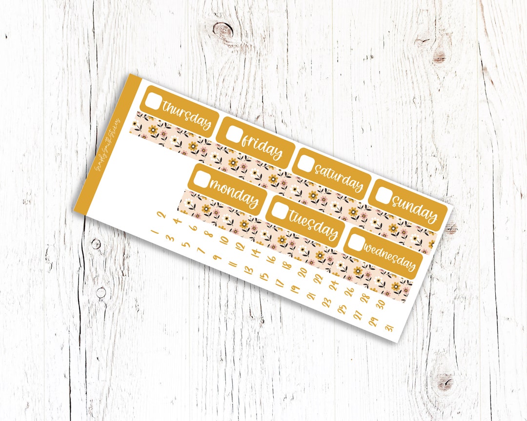 DAINTY Date Headers | Planner Stickers | Functional Planning | Kit Add ...